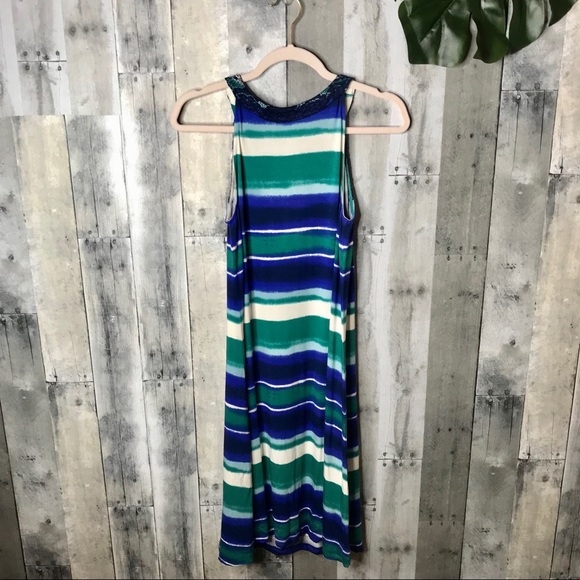 Soma | Dresses | Soma Lace Neck Swing Dress Sea Stripes D22 | Poshmark